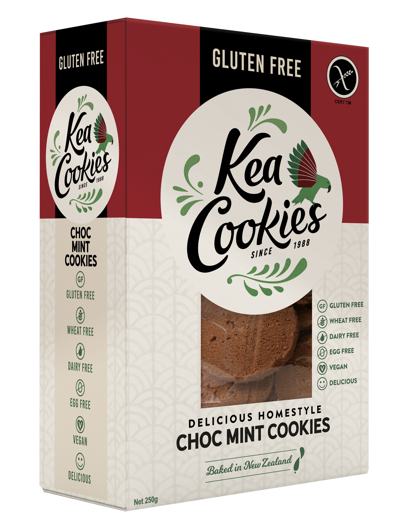 250g pack of Broken Choc Mint Cookies - Kea Cookies